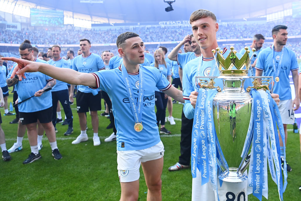Phil Foden reacts after Chelsea make transfer announcement today