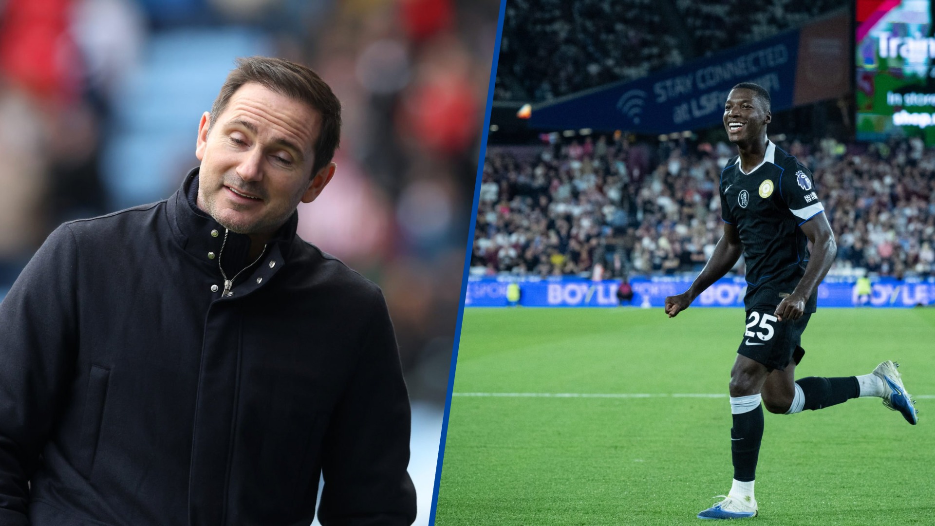 Frank Lampard gives advice to Moises Caicedo after making N'Golo Kante ...