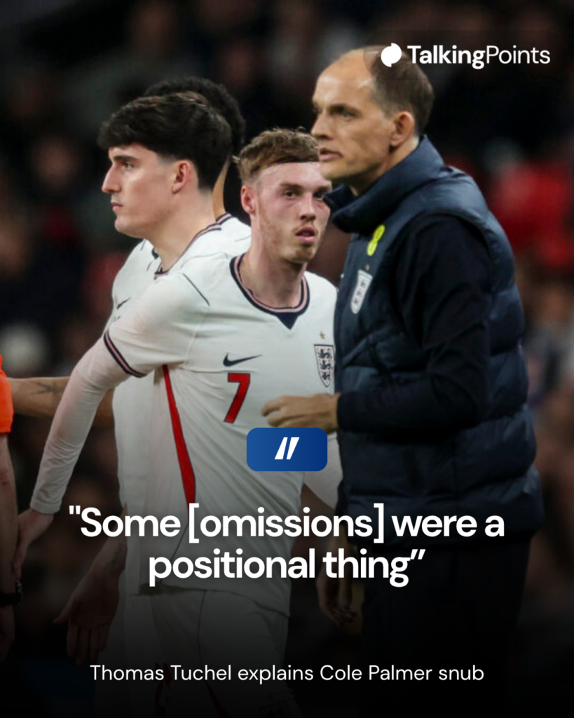 Thomas Tuchel explains why he left Cole Palmer out of England's World ...